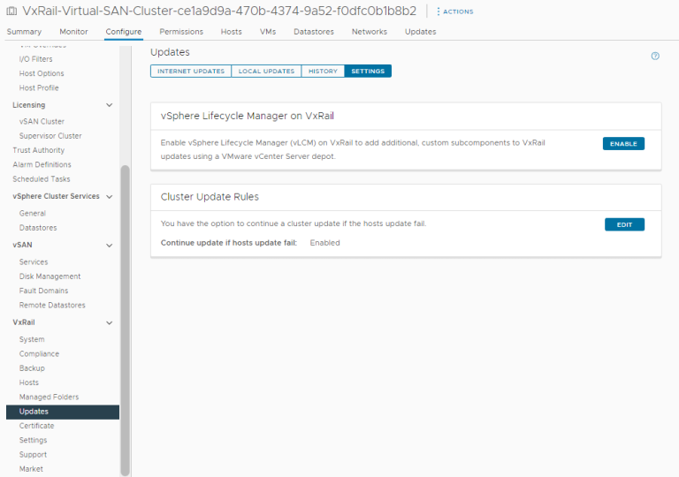 Enable vLCM in VxRail Cluster – make IT work